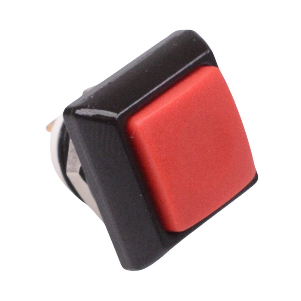 Red Square Momentary NO 12mm Push Button Switch SPST IP67