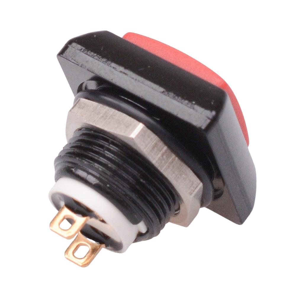 Red Square Momentary NO 12mm Push Button Switch SPST IP67