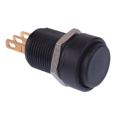 White Rectangle Latching 16mm Push Button Switch NO/NC 12V