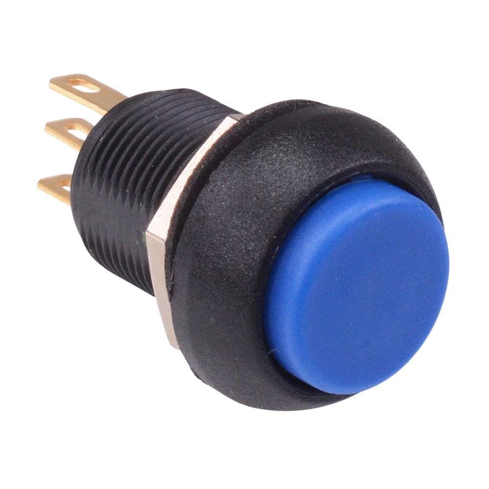 Dark Blue Momentary 12mm Push Button Switch SPDT IP67