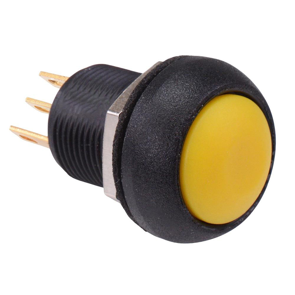 Yellow Momentary 12mm Push Button Switch SPDT IP67 IMR7Z452