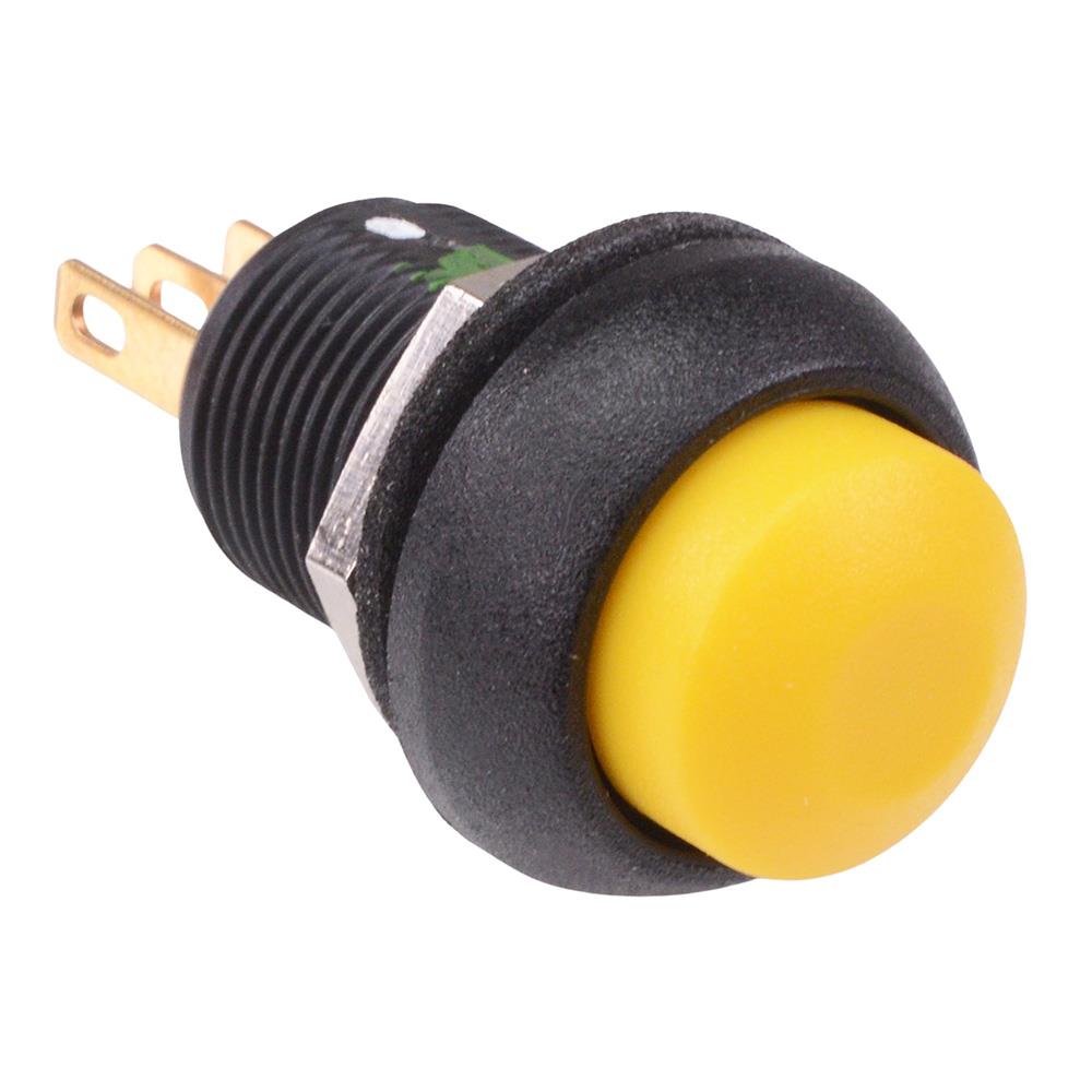 Yellow Momentary 12mm Push Button Switch SPDT IP67