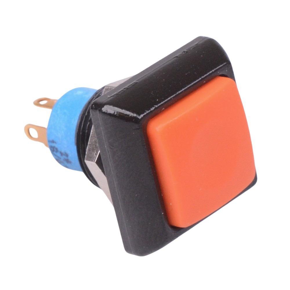 Orange Square Momentary NO/NC 12mm Push Button Switch IP67