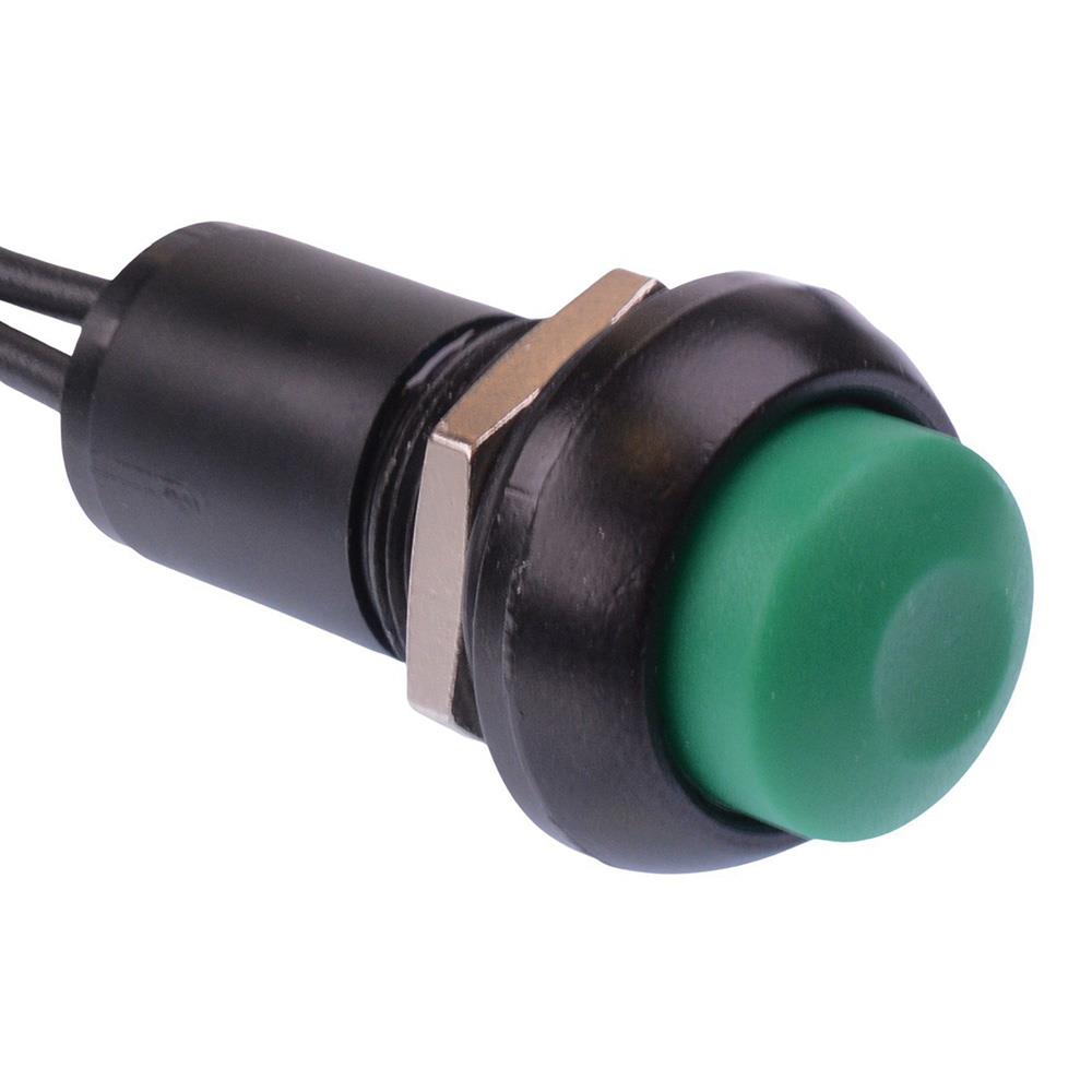 Green Round Momentary NO 12mm Push Button Switch SPST IP67