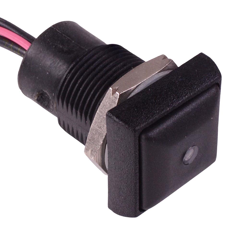 Square 16mm Momentary NO Push Button Switch Prewired