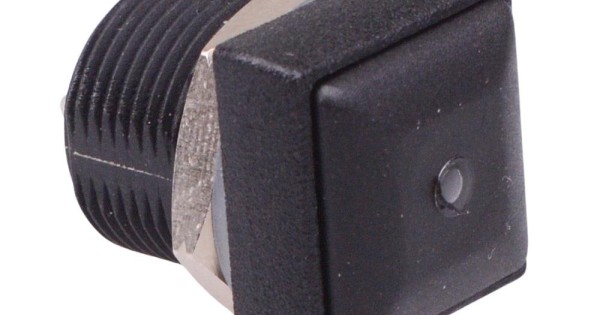 Black Button Square 16mm Momentary NO Push Button Switch