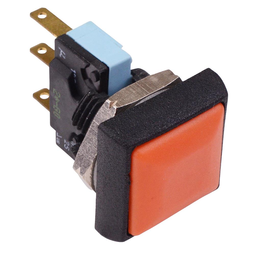 Orange Square 16mm Momentary Push Button Switch SPDT 5A IP67