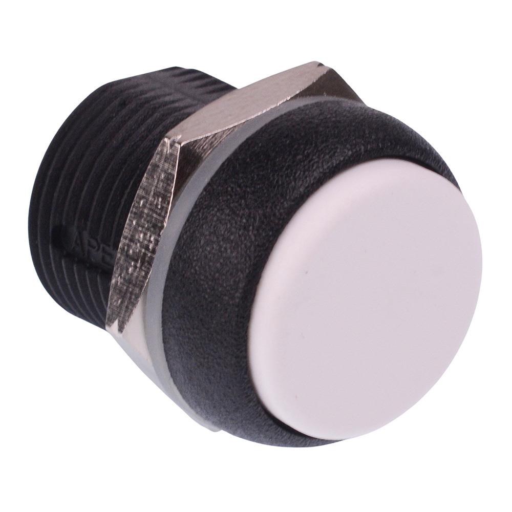White Round 16mm Momentary NO Push Button Switch IP67