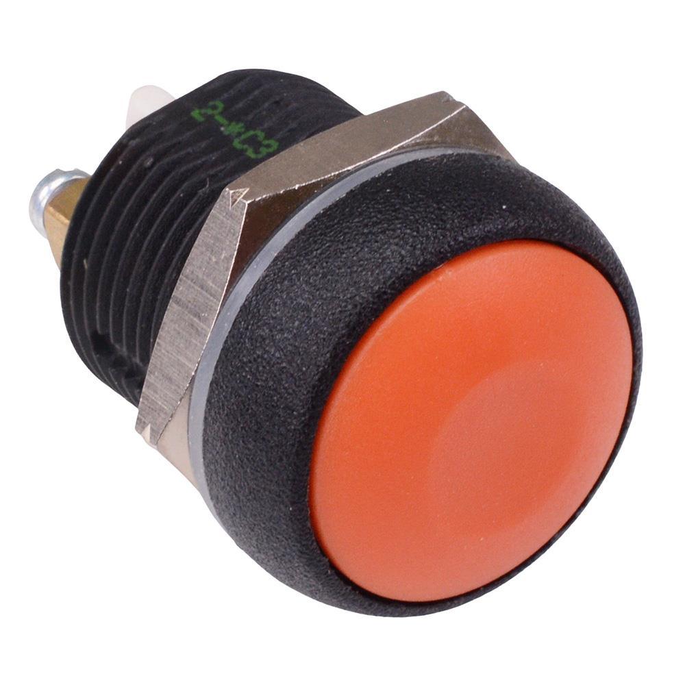 Orange Round 16mm Momentary NO Push Button Switch IP67