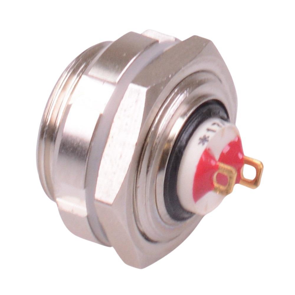 Black Metal 16mm Round Momentary NO Push Button Switch IP67