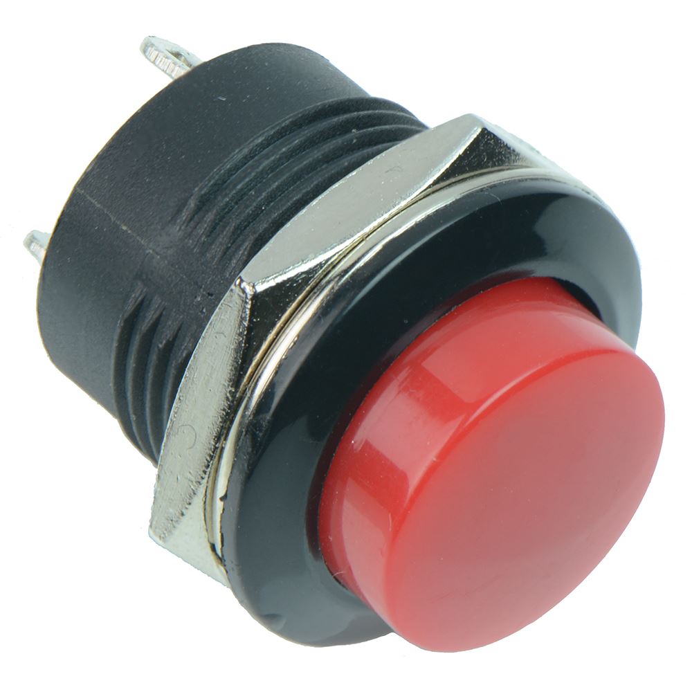 Off-(On) Low Profile Round 16mm Momentary Push Button Switch