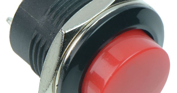 Off-(On) Low Profile Round 16mm Momentary Push Button Switch
