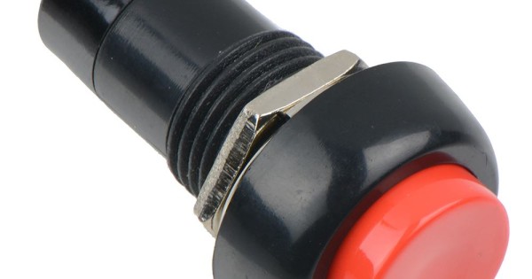 Red On-Off Latching Round Push Button Switch 12mm SPST