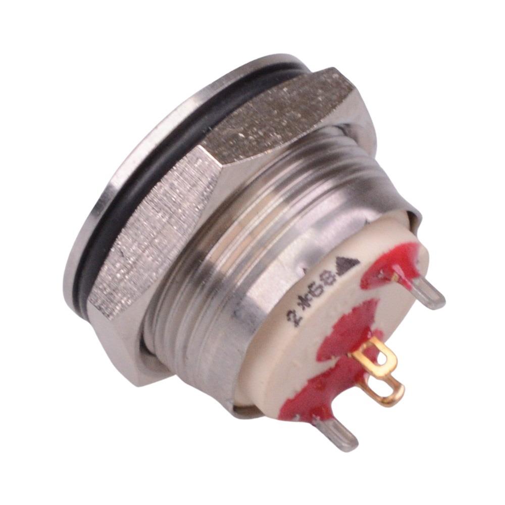 19mm White Power LED illuminated Vandal Push Button Switch