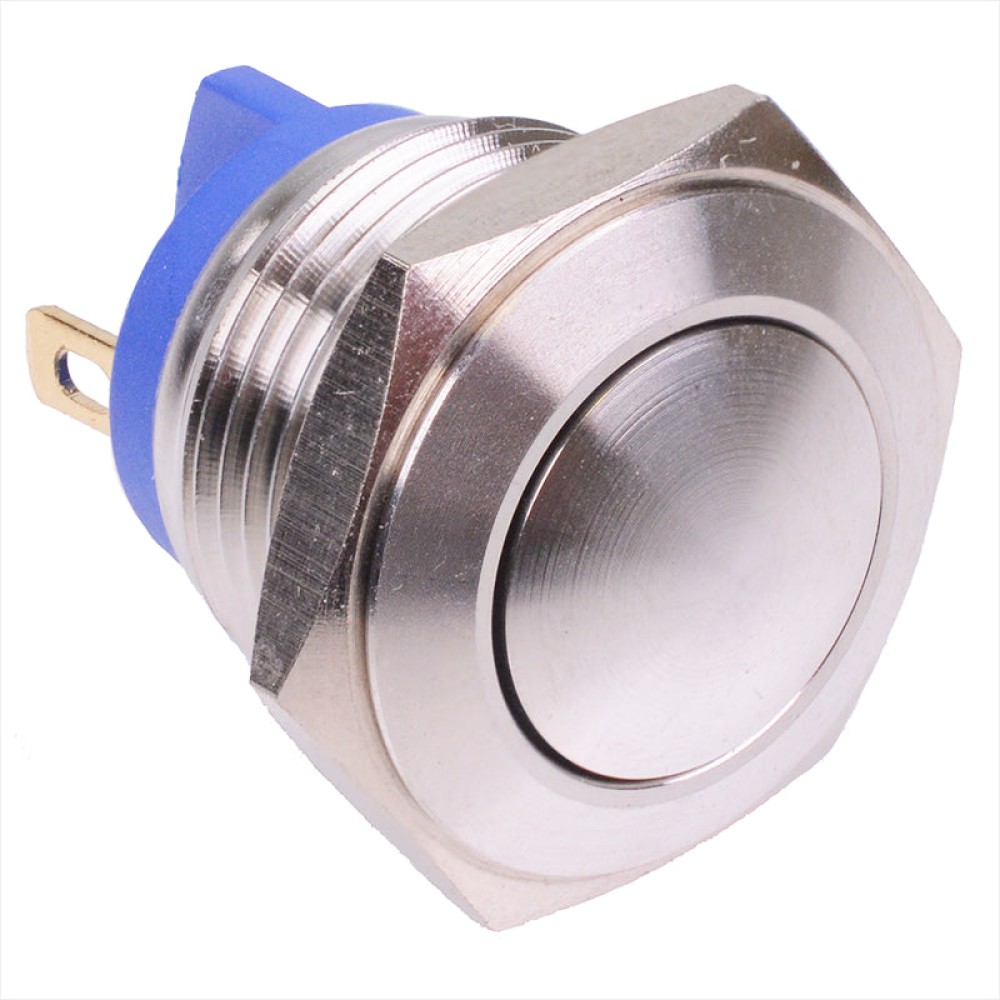 Off-(On) 16mm Domed Stainless Steel Vandal Resistant Push Button Switch ...