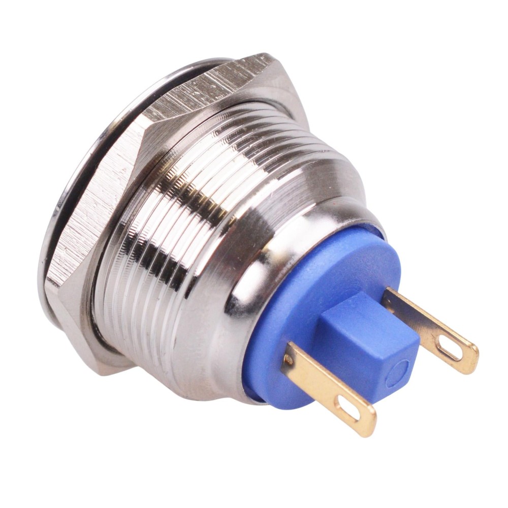 Off-(On) Momentary 22mm Stainless Steel Vandal Push Button Switch 2A SPST