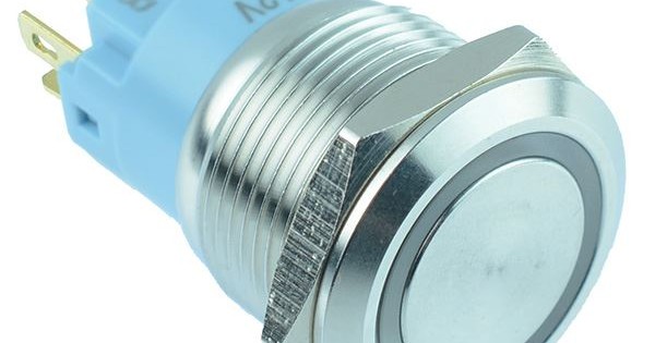 RGB LED 19mm Vandal Resistant Momentary Push Button Switch 12V SPDT
