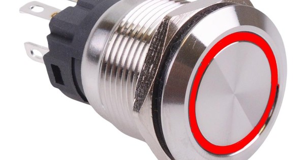 RGB Momentary 19mm Vandal Resistant Push Button Switch 12V SPDT