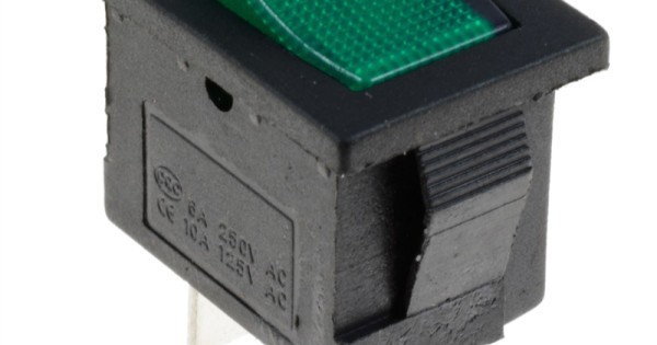 illuminated On-Off Plain Rectangle Rocker Switch 12V SPST