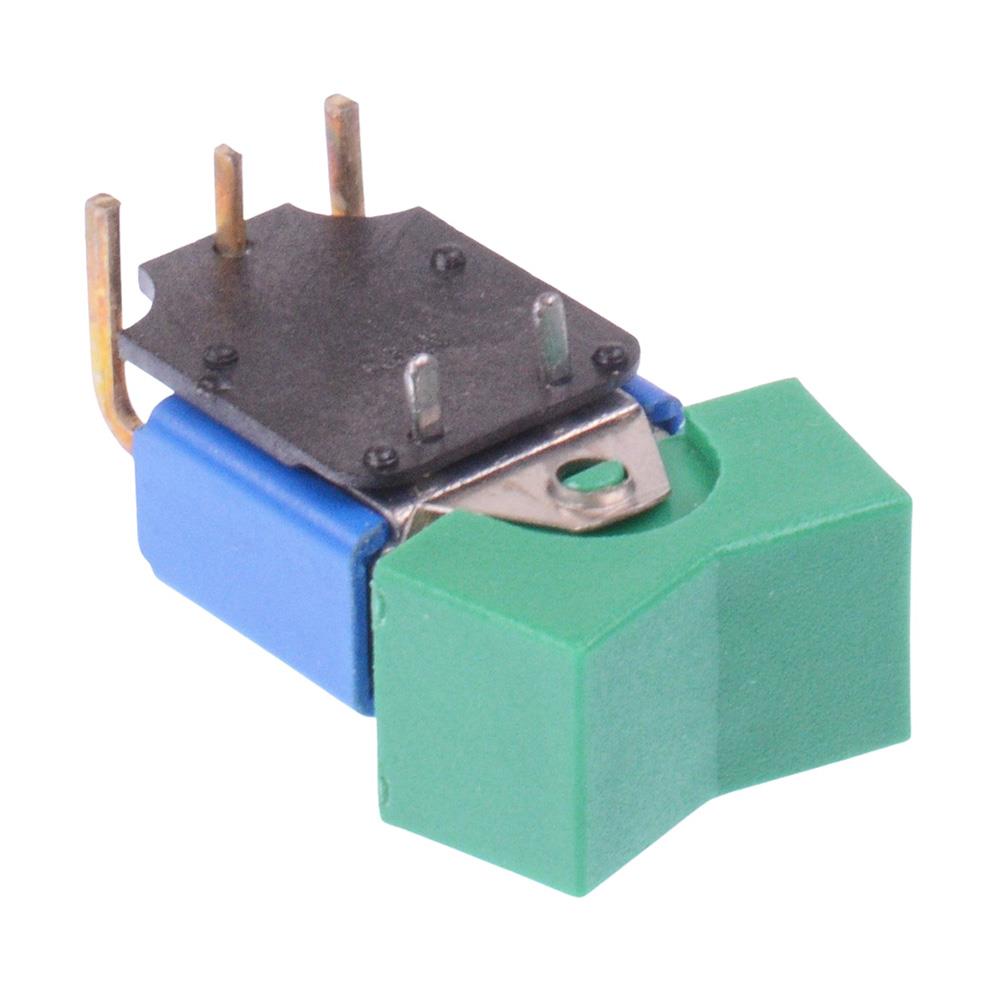 (On)-Off-(On) Right Angle PCB Rocker Switch SPDT 4A 30VDC