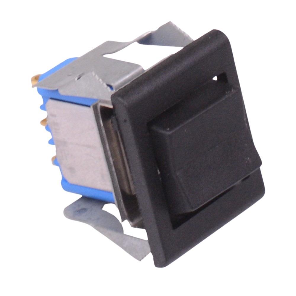 Black On-(On) Momentary Snap-In Rocker Switch SPDT 4A