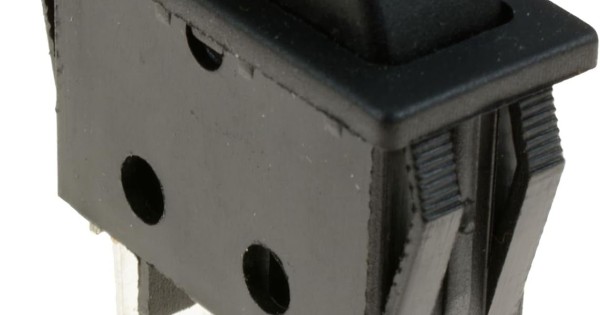 (On)-Off-(On) Momentary Long Rectangle Rocker Switch SPDT