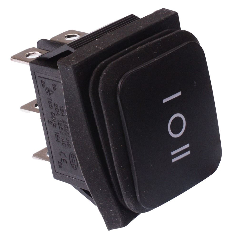 On-Off-On Waterproof Rocker Switch 20A DPDT IP67