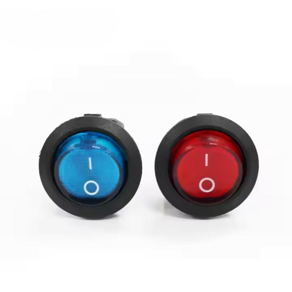 12V 5A Red Blue Yellow Green Mini Round Switch On-off Waterproof Power ...