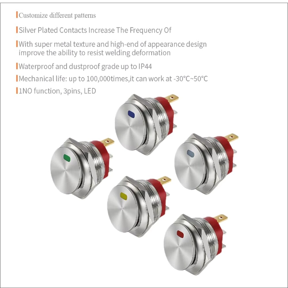 Illuminated Electric Rocker Switches Metal Switch for Boats