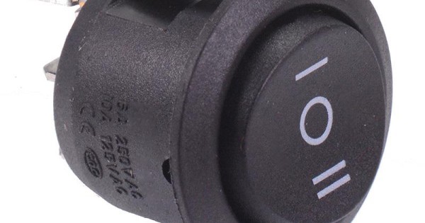 (On)-Off-(On) Momentary Round Rocker Switch SPDT