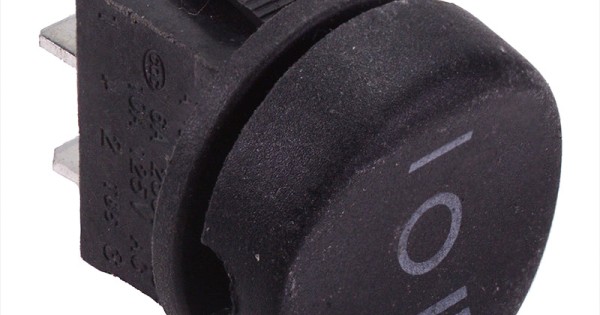 On-Off-On Round Rocker Switch SPDT