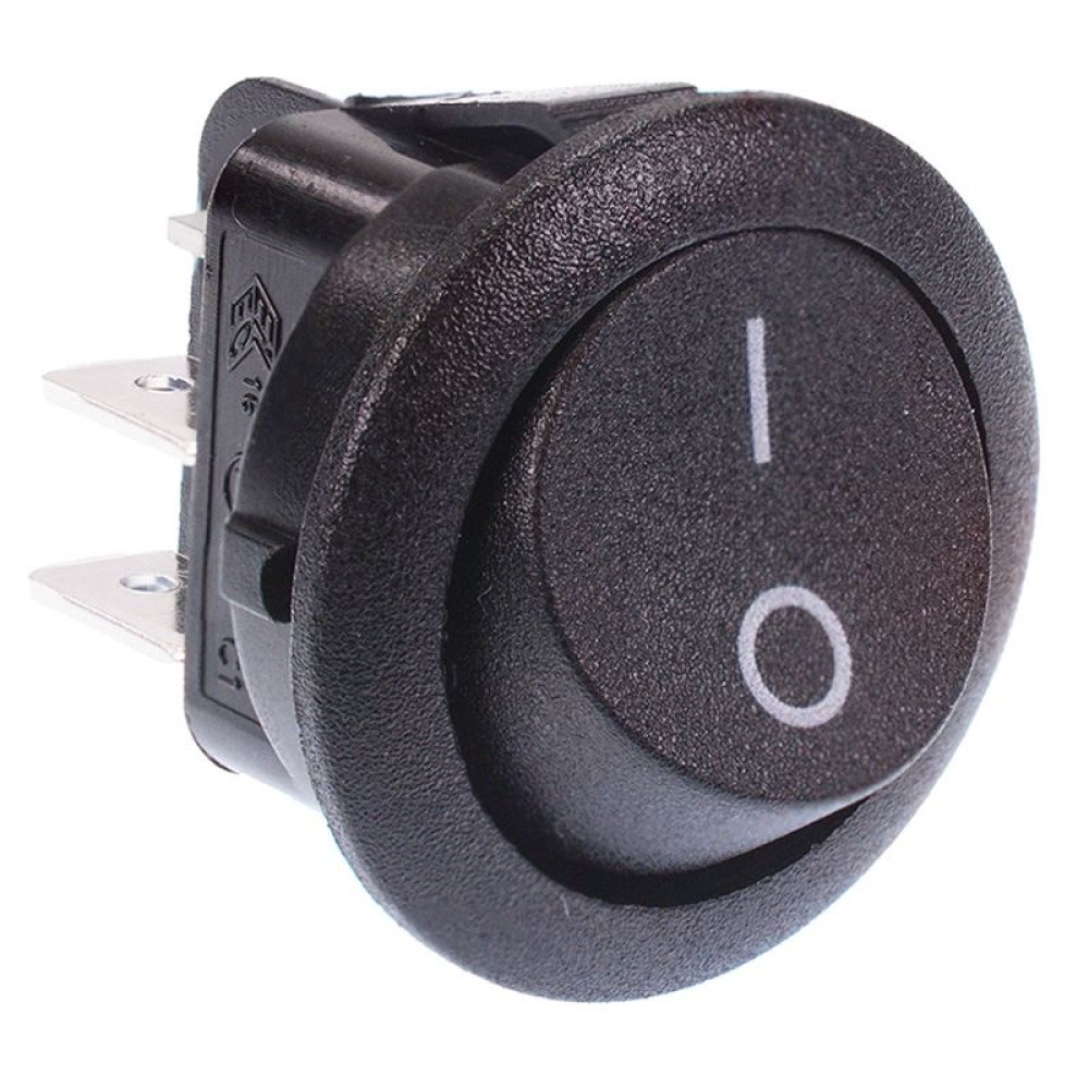 On-Off Round Rocker Switch DPST 10A 125VAC