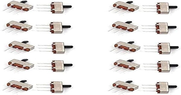 20PCS Slide Switches SS-12D00 (1P2T) Toggle Switch Vertical