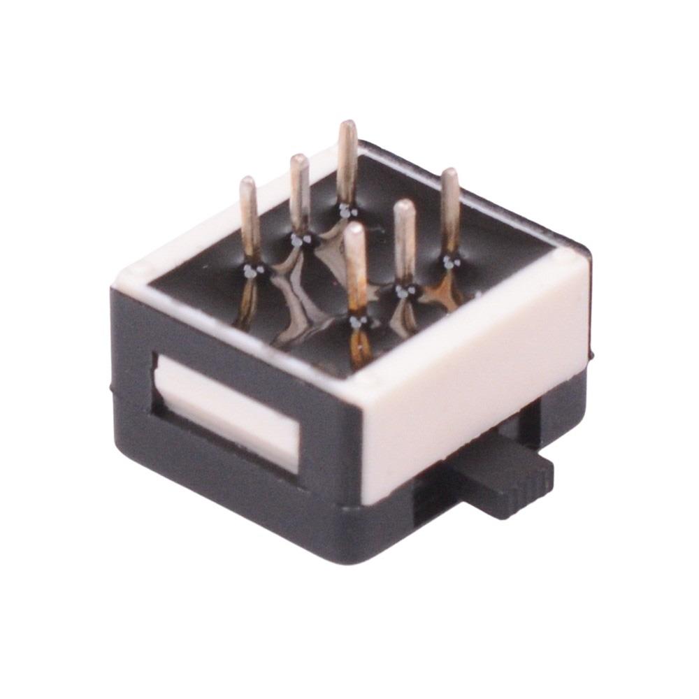 25349NA On-Off-On Professional Horizontal PCB Slide Switch DPDT