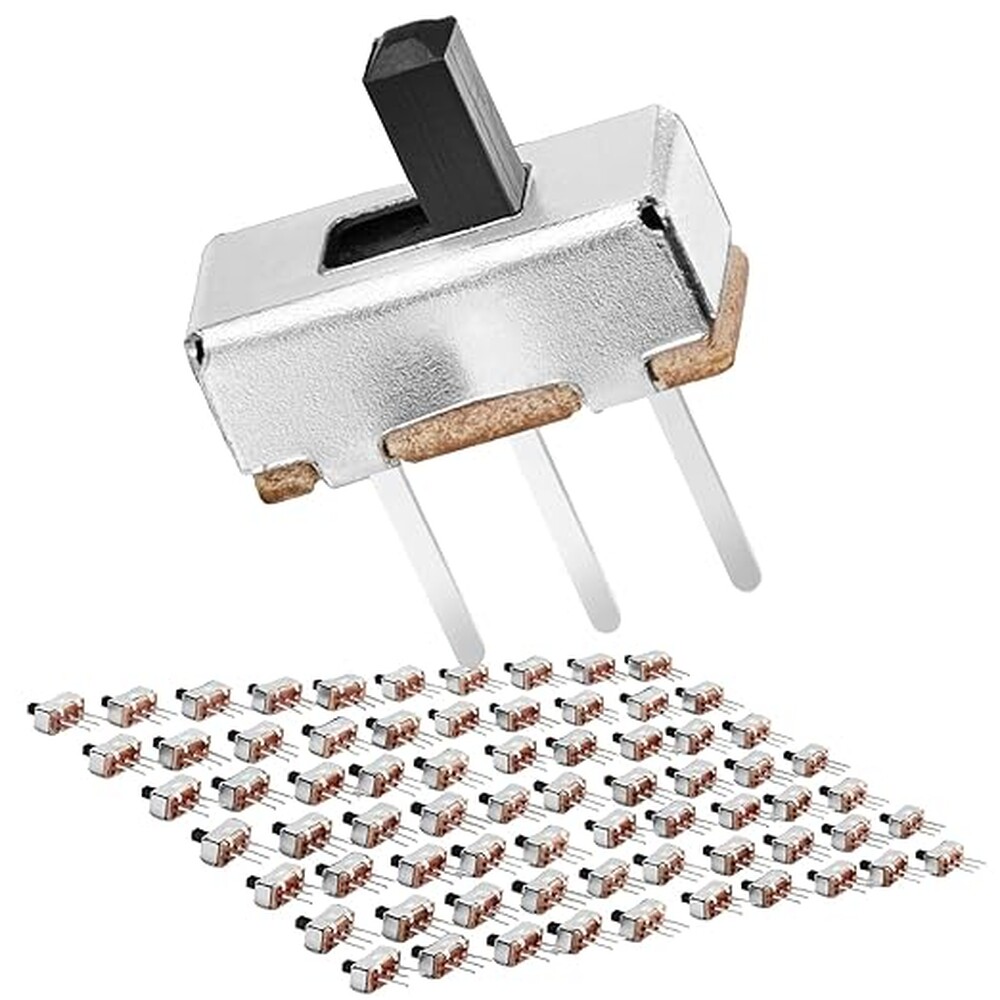SPDT Mini Micro Slide Switch 1p2t 2 Position 70pcs 3mm Panel Mount Small High Knob Vertical for PCB