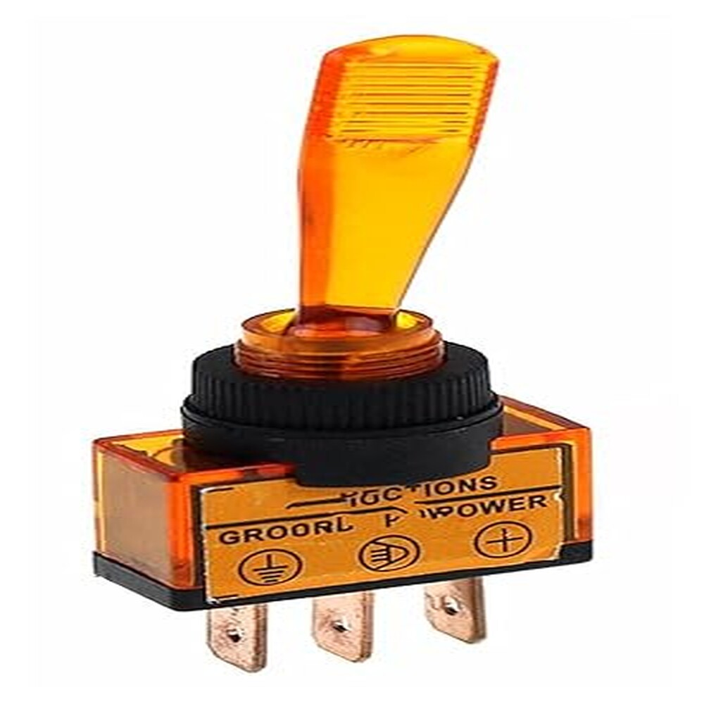12V 20A Car Illuminated Toggle Switches 3 Pin SPST ON/Off Rocker Long ...
