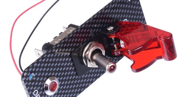 Red LED Toggle Switch Panel with Indicator 12V