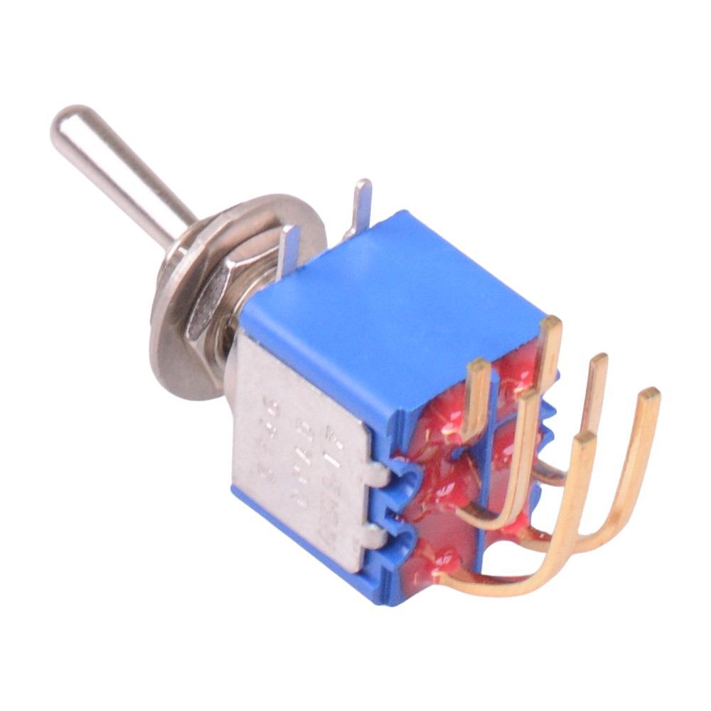 On-On Right Angle PCB Miniature Toggle Switch DPDT