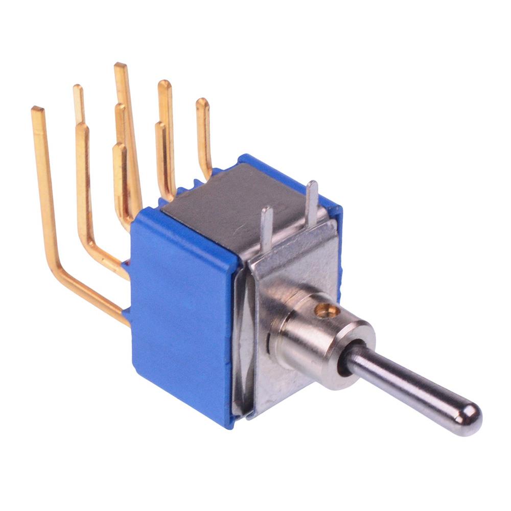 On-Off-(On) Momentary PCB Miniature Toggle Switch 3PDT