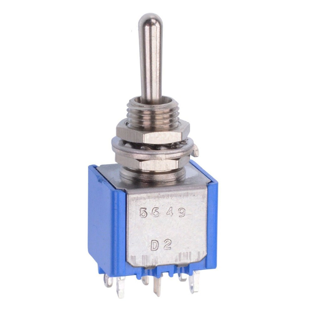 On-Off-On 6.35mm Miniature Toggle Switch DPDT 4A 30VDC