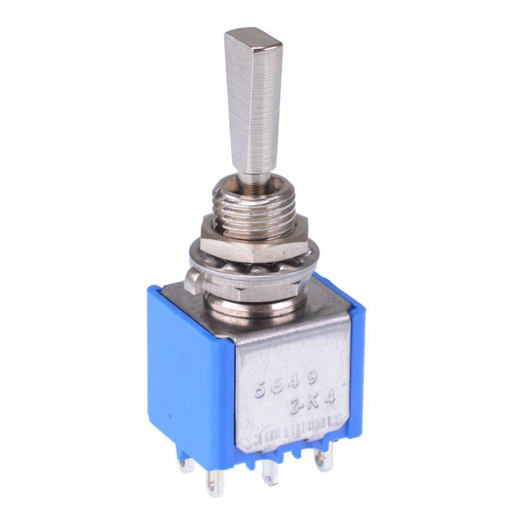 On-Off-On 6.35mm Miniature Toggle Switch DPDT 4A 30VDC