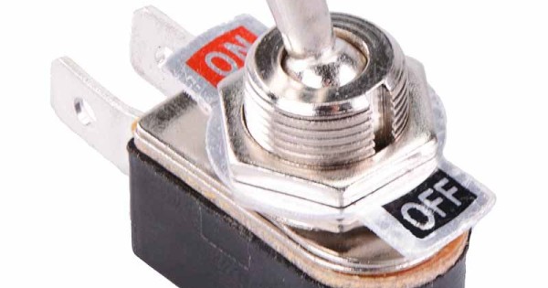 On-Off Toggle Switch 10A 12VDC SPST Side Terminals