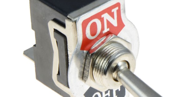 On-Off Toggle Switch SPST 15A 250VAC - Quick connect