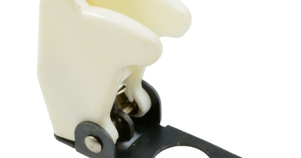 Toggle Switch Cover - White Missile Style