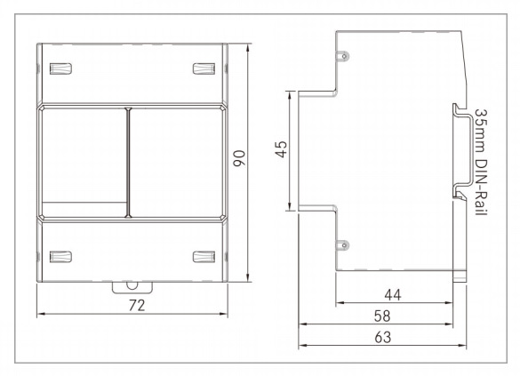 3 Phase DIN Rail Digital Electric Energy Meter 1pc 3 Phase DIN Rail Digital Electric Energy Meter 1pc